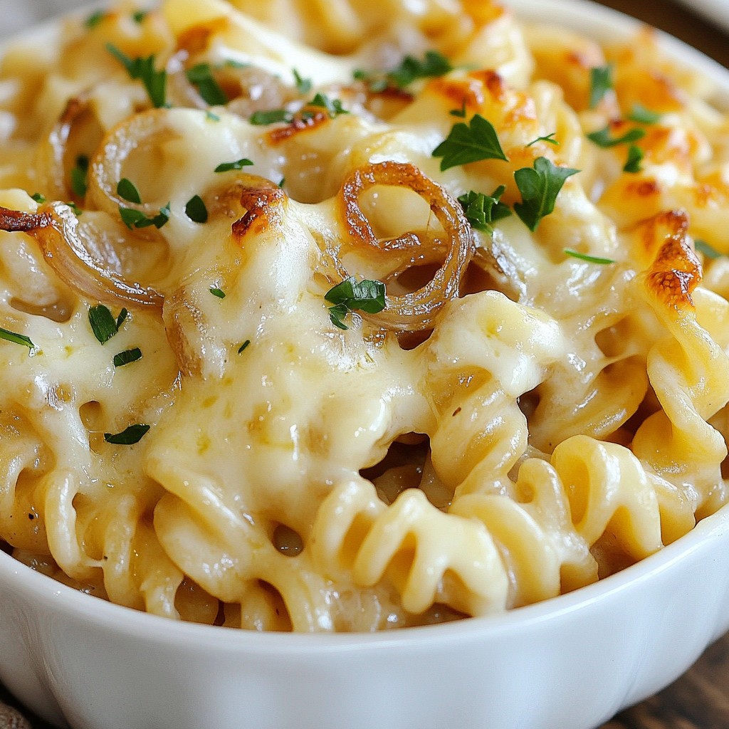 One-Pot French Onion Pasta Simple and Savory Meal - Recipe Website