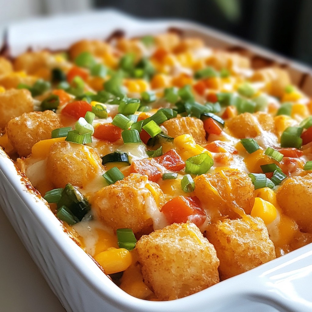 Ranch Chicken Tater Tot Casserole Simple and Tasty - Recipe Website